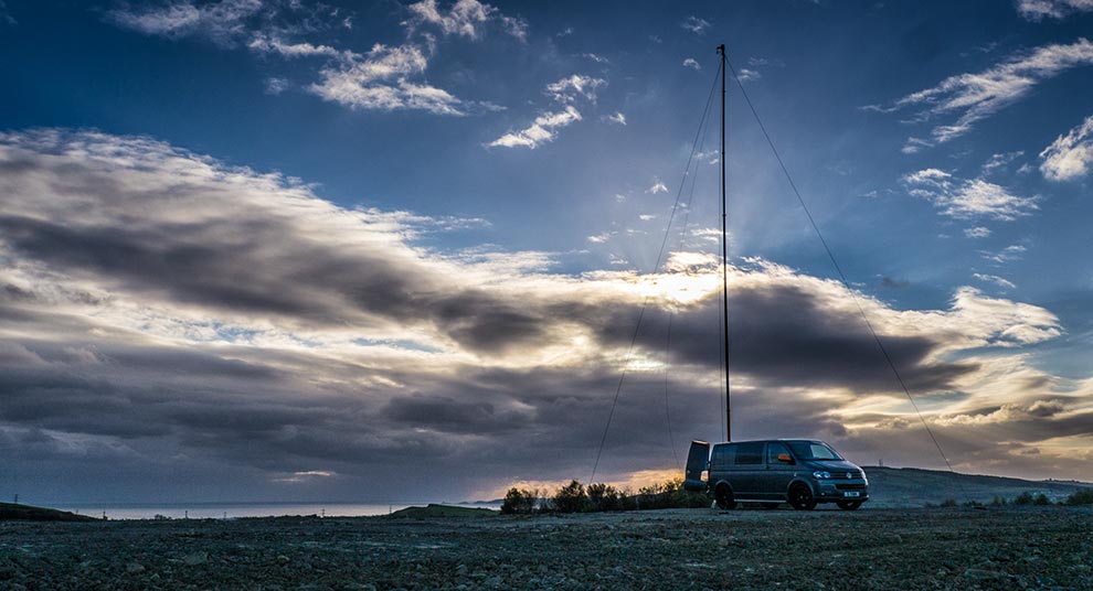 Elevated Mast Pole Aerial Photography